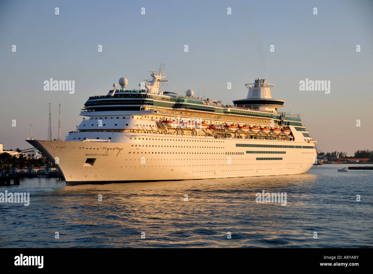 Key West Florida Cruise Ships in the harbor Stock Photo - Alamy