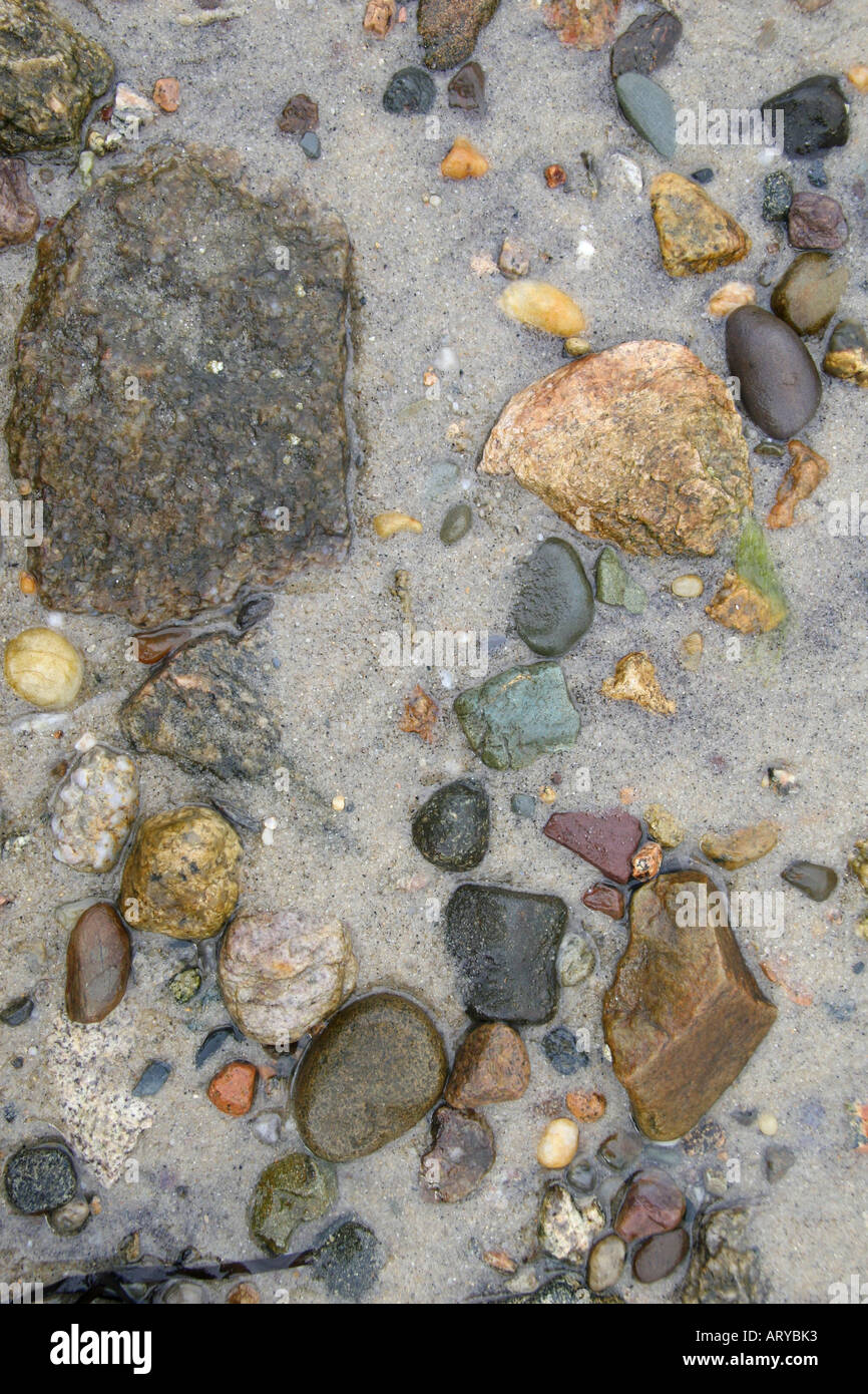 Ocean rounded rocks on the beach, Monomoy National Wildlife Refuge ...