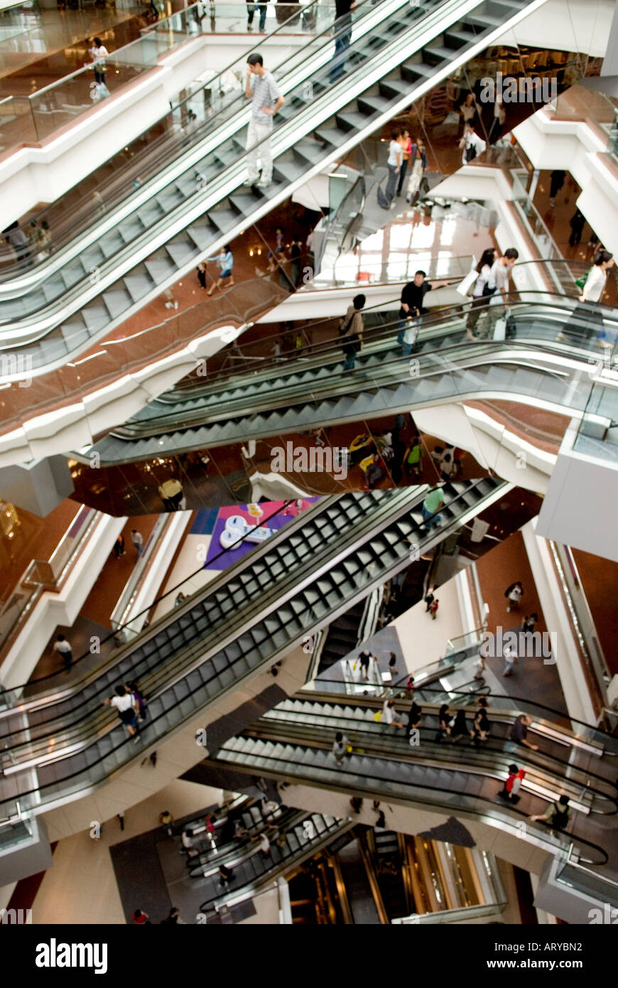 Escalators In Mall
