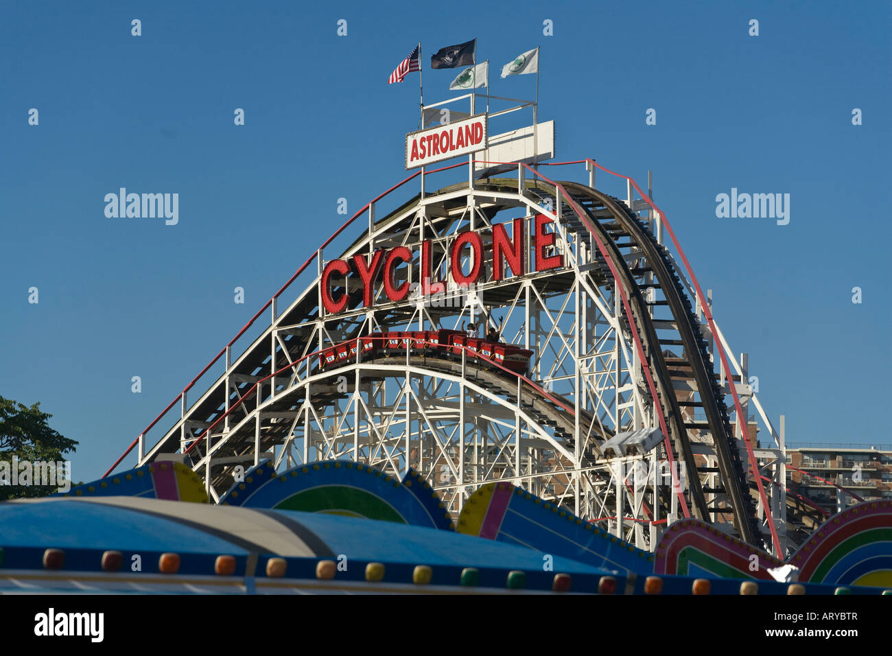 The world famous CYCLONE roller coaster CONEY ISLAND NEW YORK CITY ...