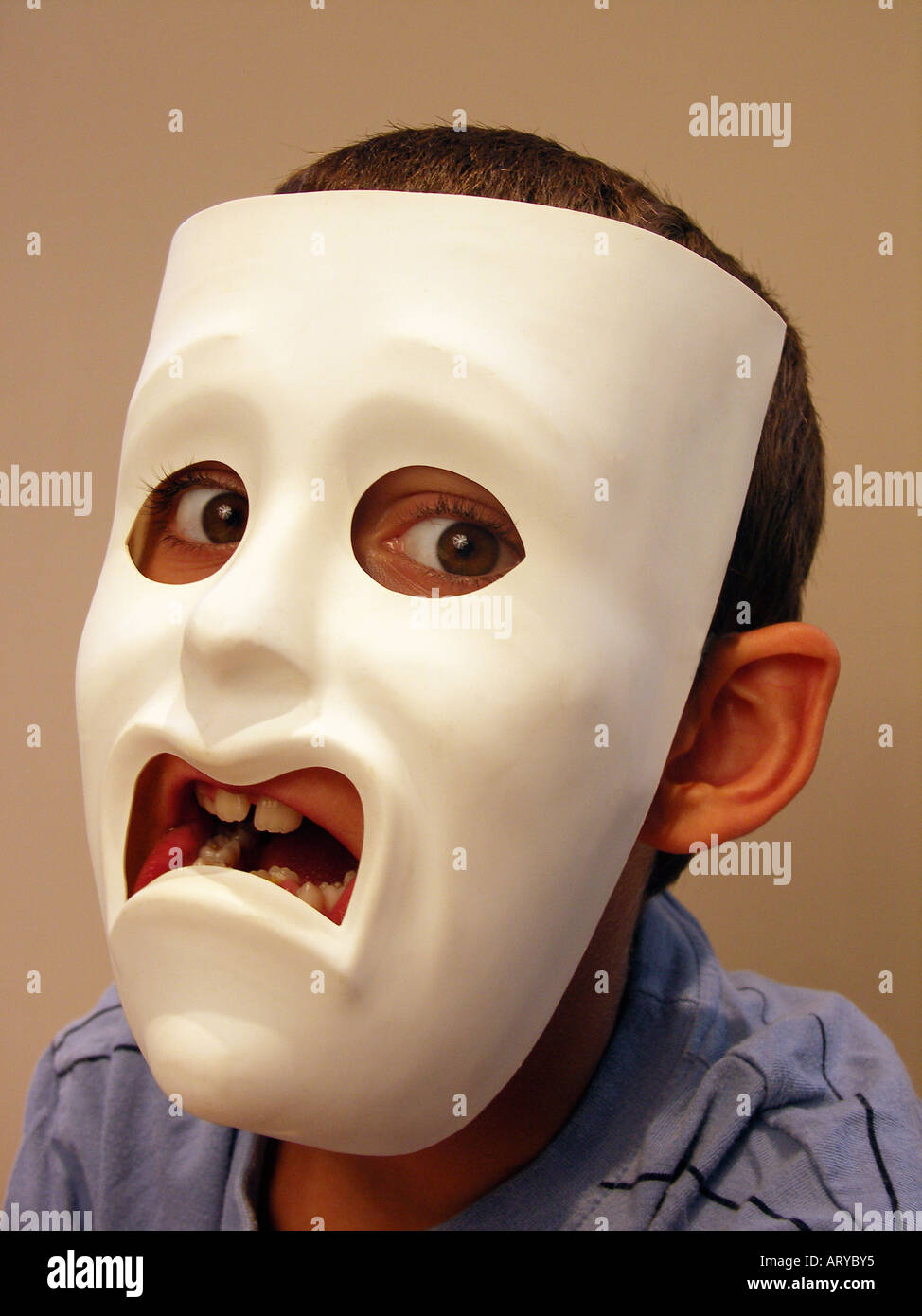Fearful Mask, Sadness Stock Photo - Alamy