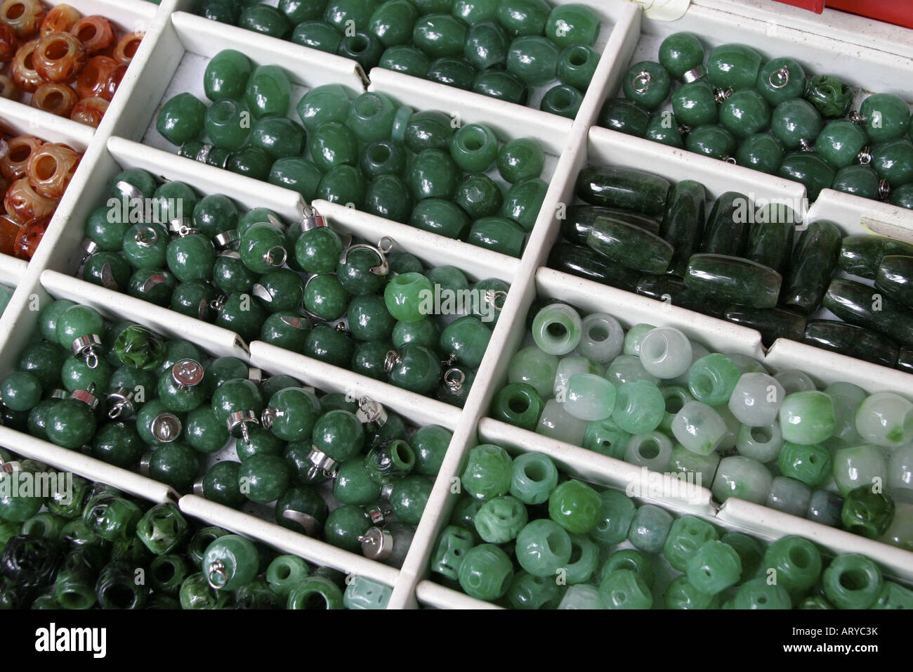 Beautiful jade jewlery in many shapes and sizes is a popular item on ...