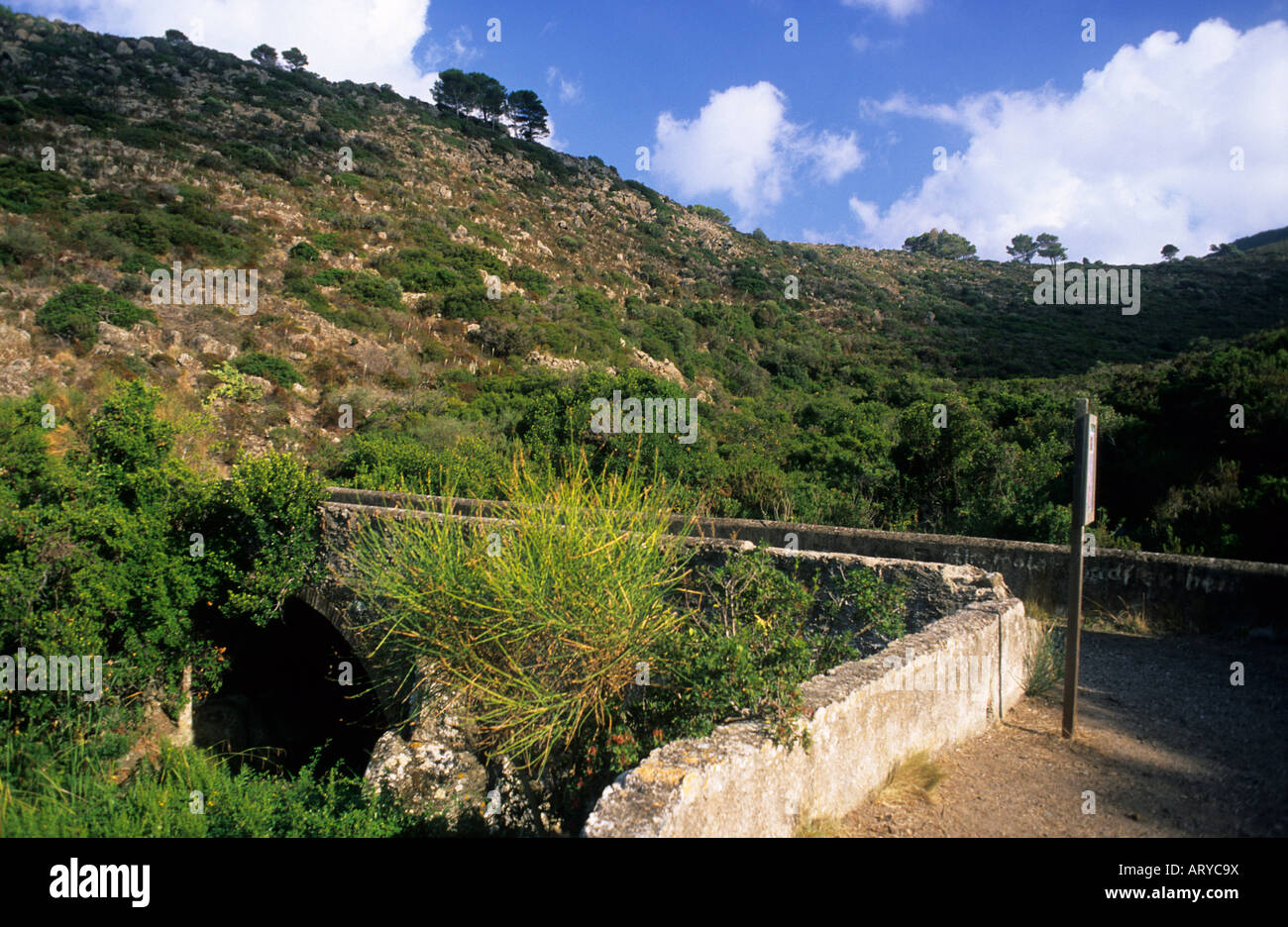 Capraia Island, Tuscany, Italy, Bridge on the Vado Stock Photo - Alamy