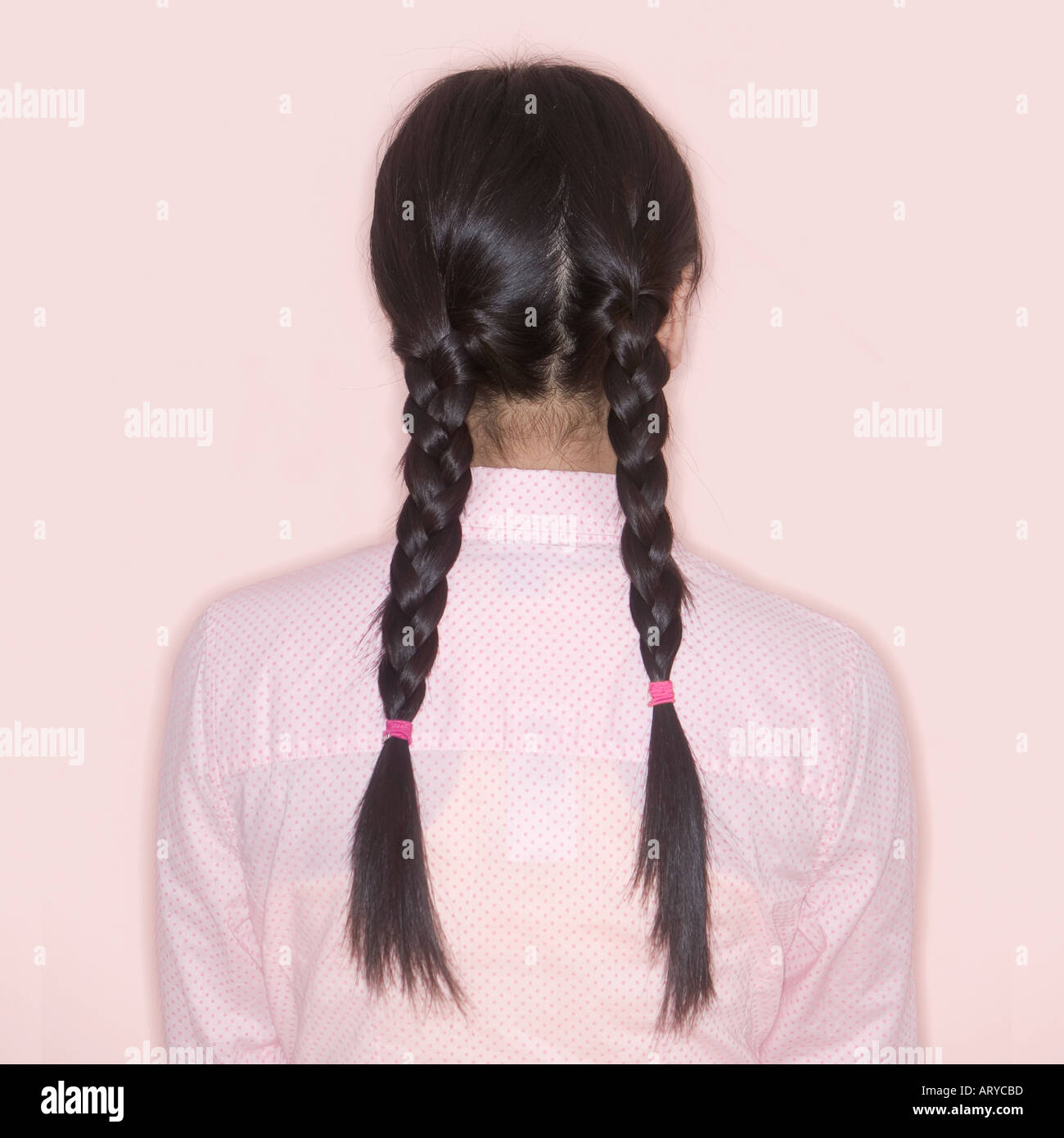 Woman s back with braids Stock Photo - Alamy