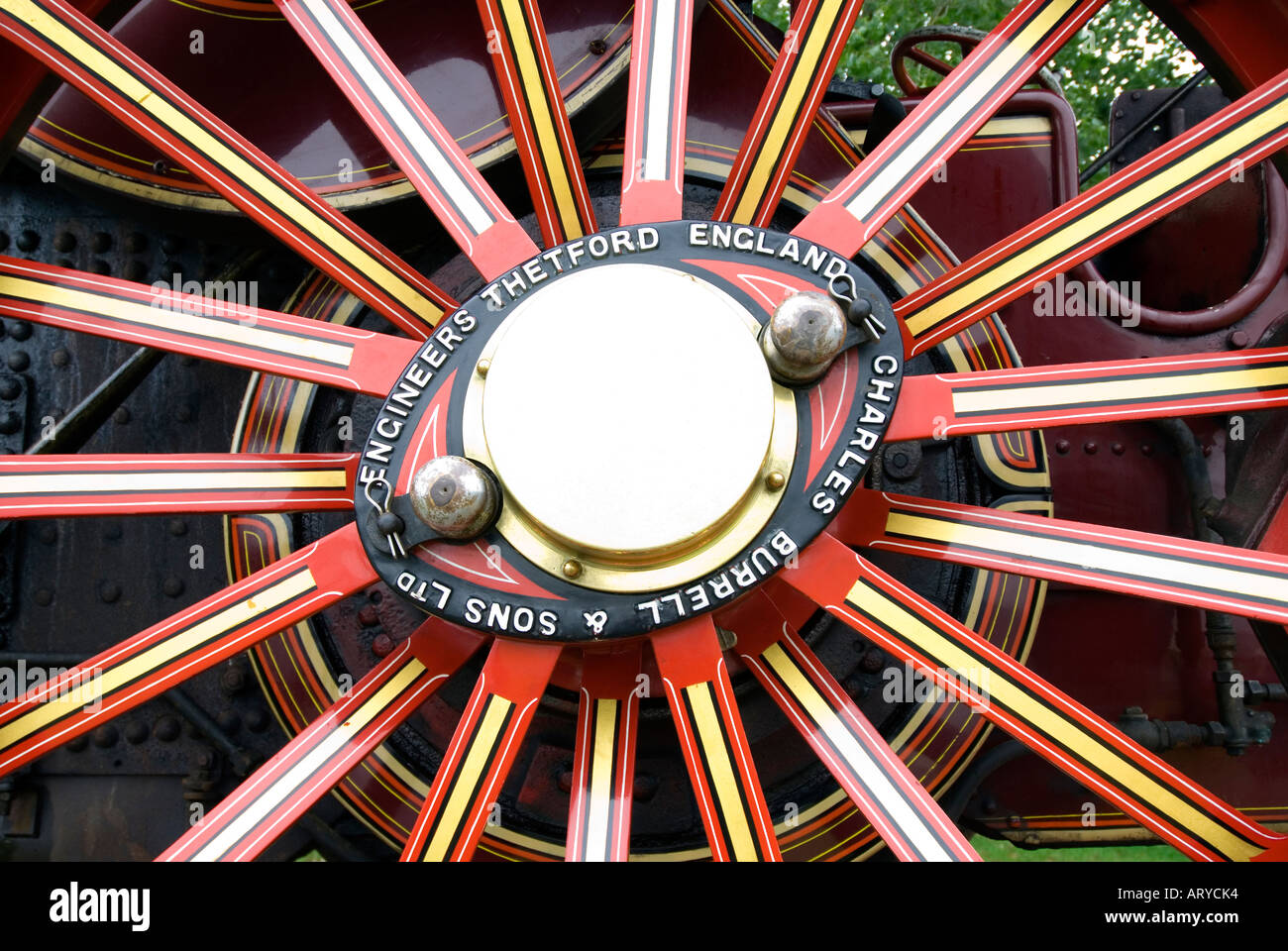 Traction Engine wheel Stock Photo - Alamy