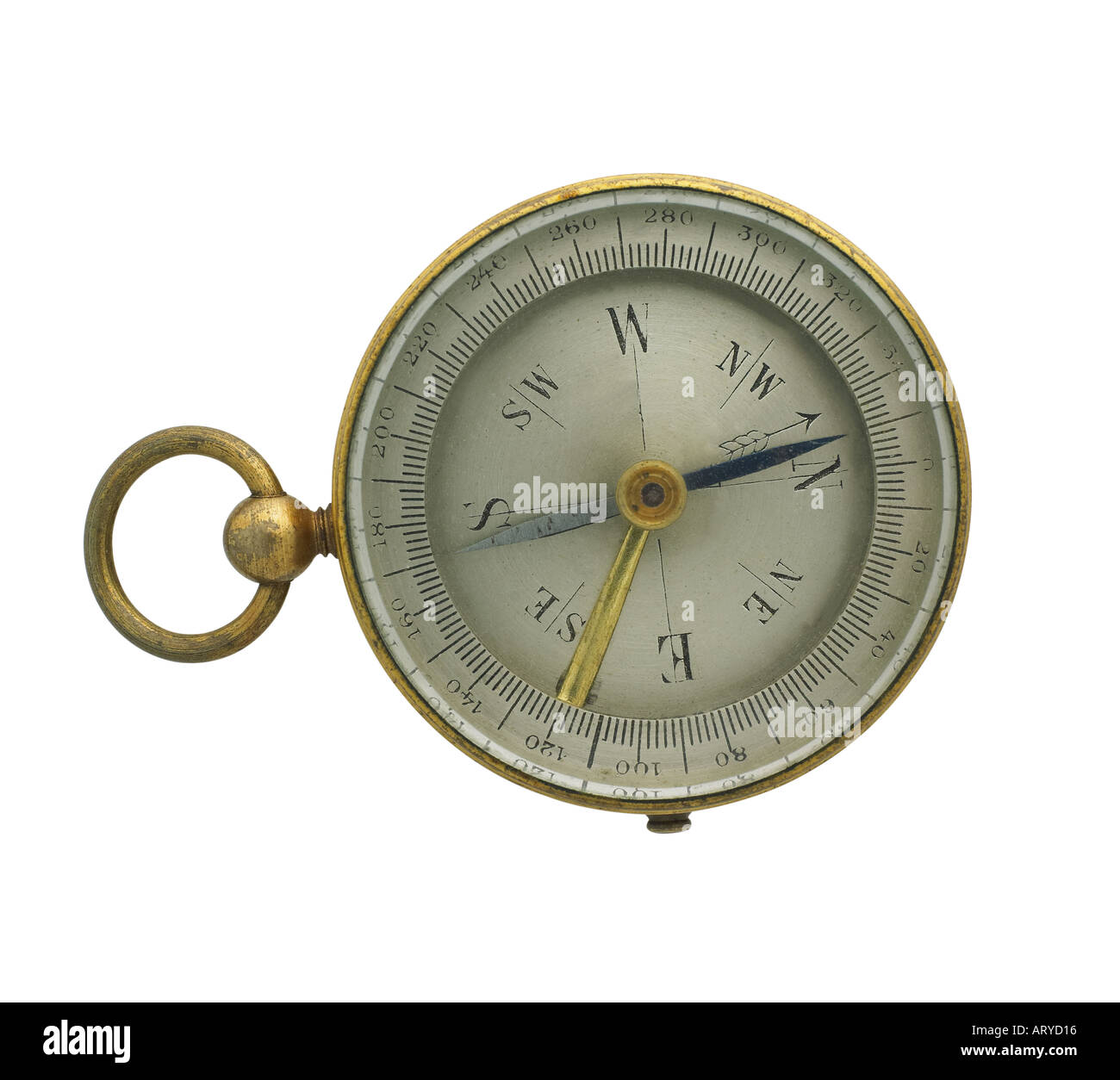 Gold antique compass Stock Photo - Alamy