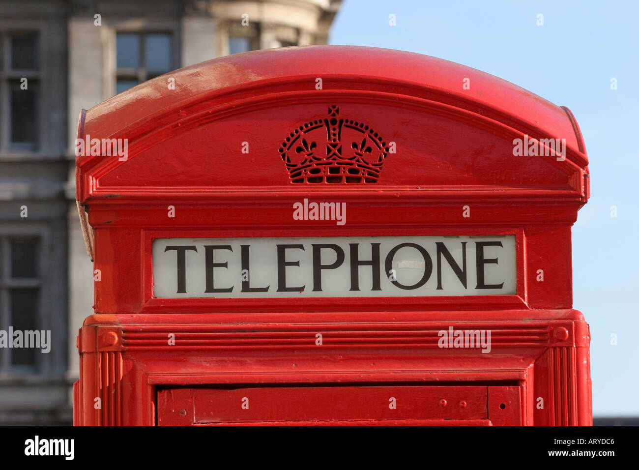 Traditional red English Telephone box, Westminster, London, England ...