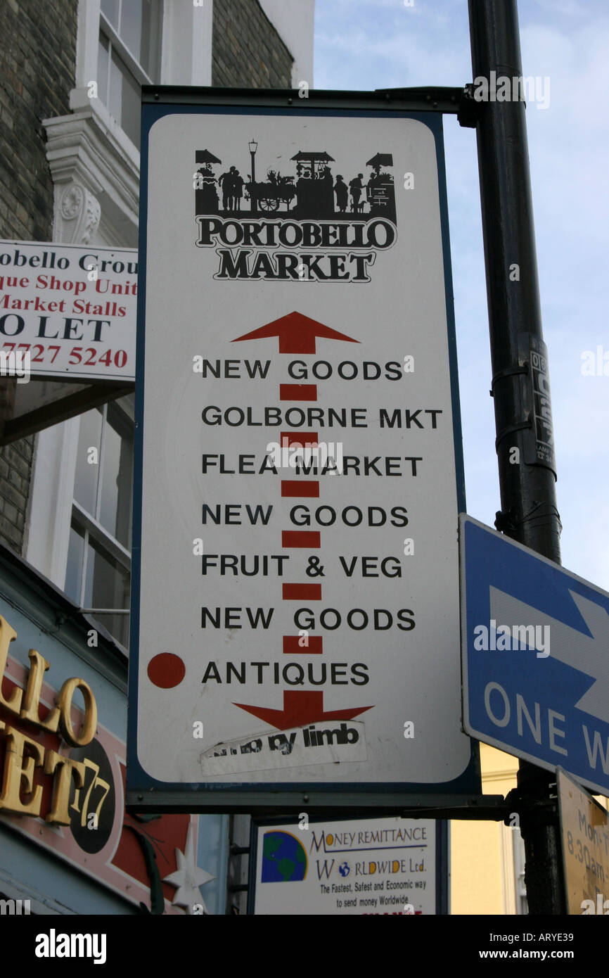 Portobello Road market London England UK Stock Photo - Alamy