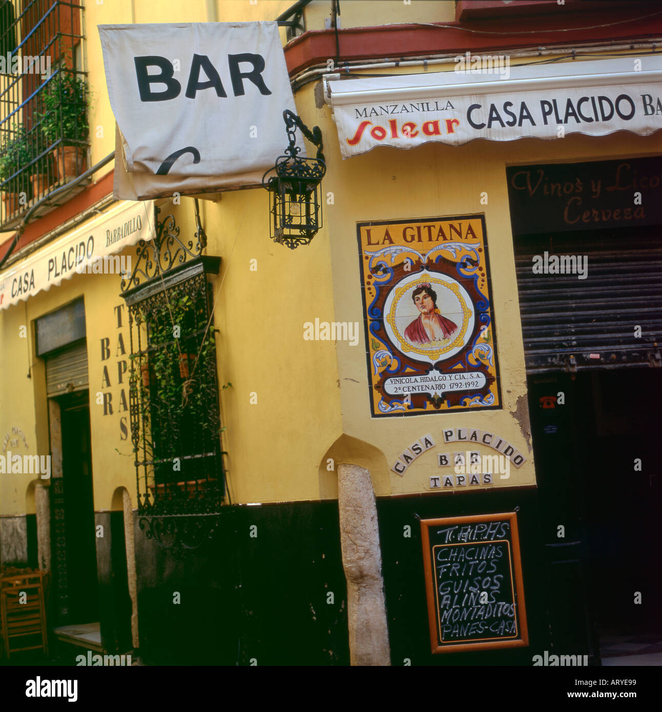Casa Placido tapas bar in Seville, Spain Stock Photo - Alamy