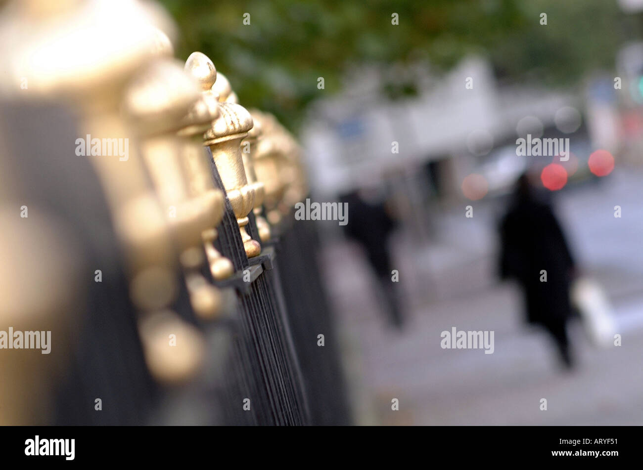 Pavement railings hi-res stock photography and images - Alamy
