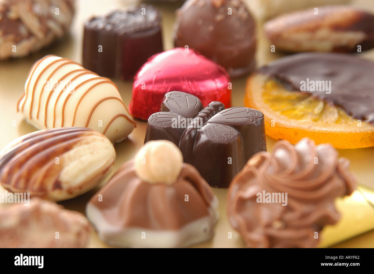 selection of fine chocolates Stock Photo - Alamy