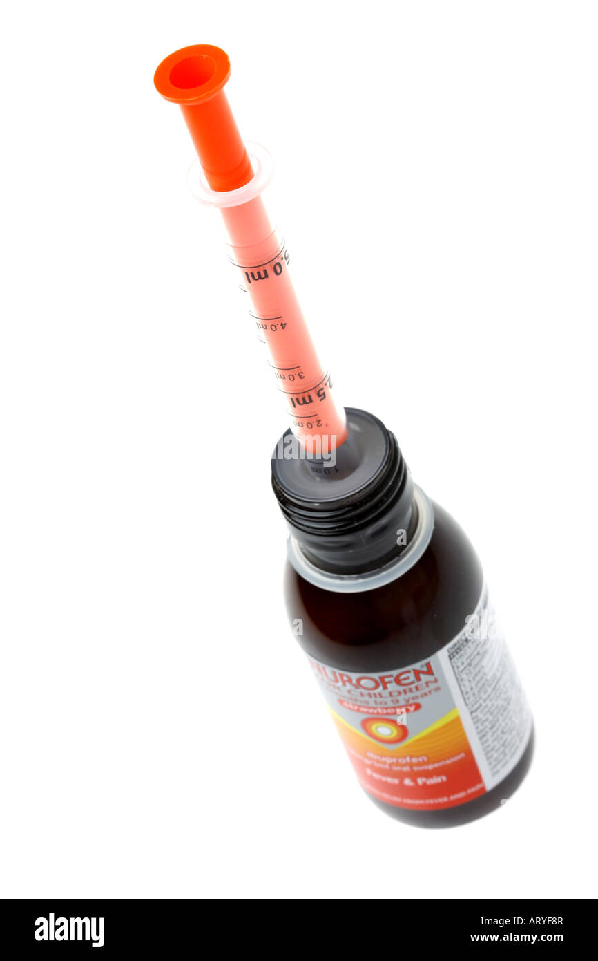 Childrens Fever Medicine Stock Photo - Alamy