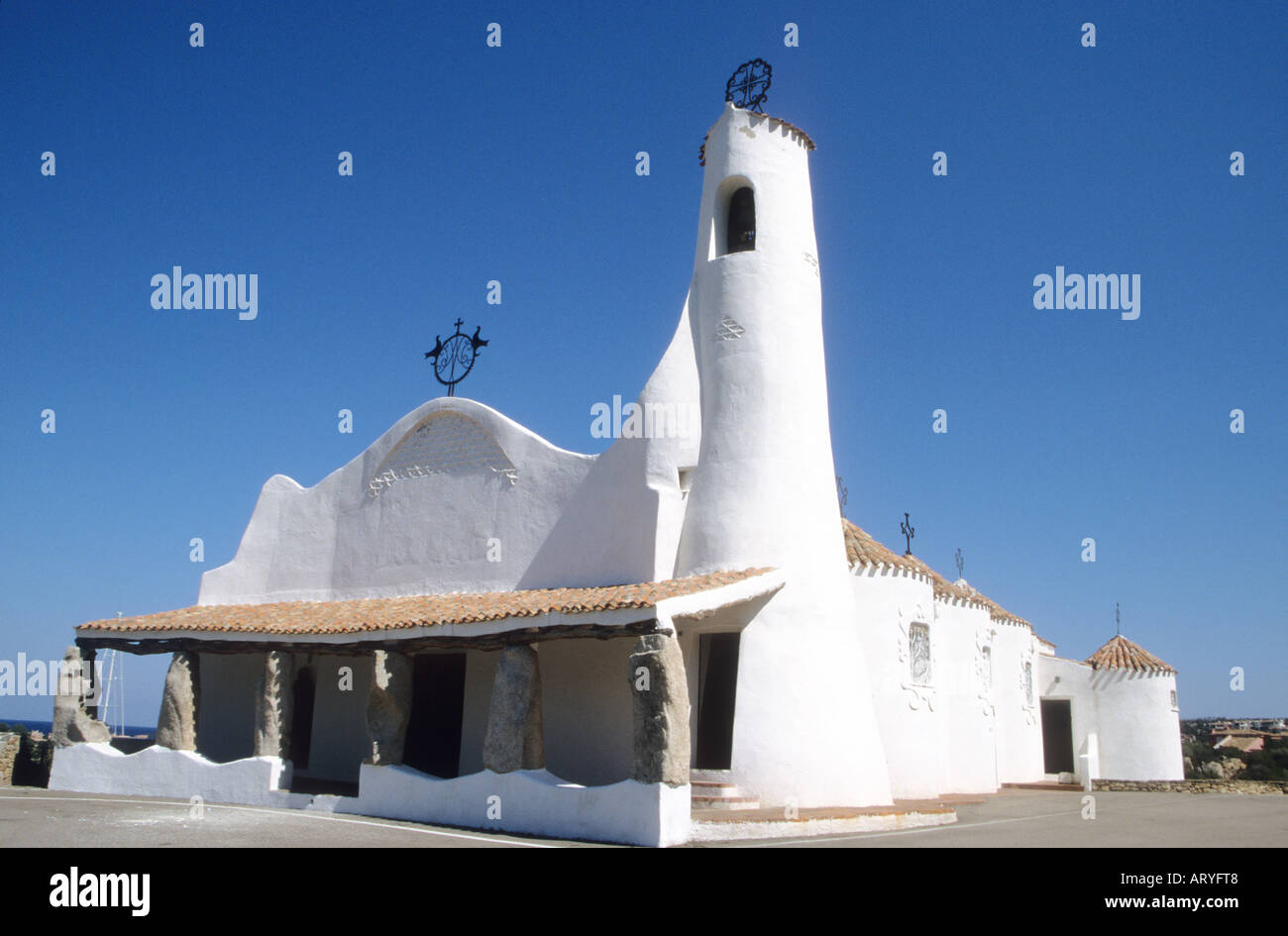 Moorish type architecture on Costa Smeralda ,Sardinia,Italy Stock Photo ...