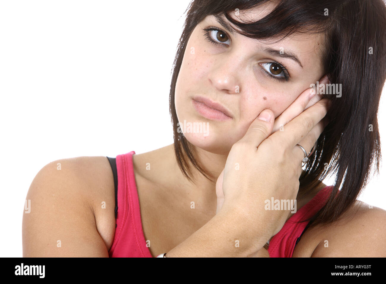 Teenage Girl With Toothache Stock Photo - Alamy