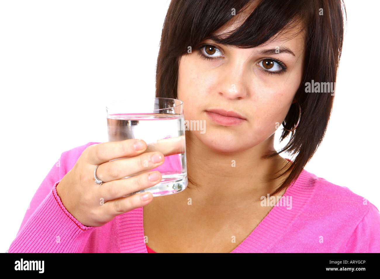 Teenage Girl Drinking Water Stock Photo - Alamy