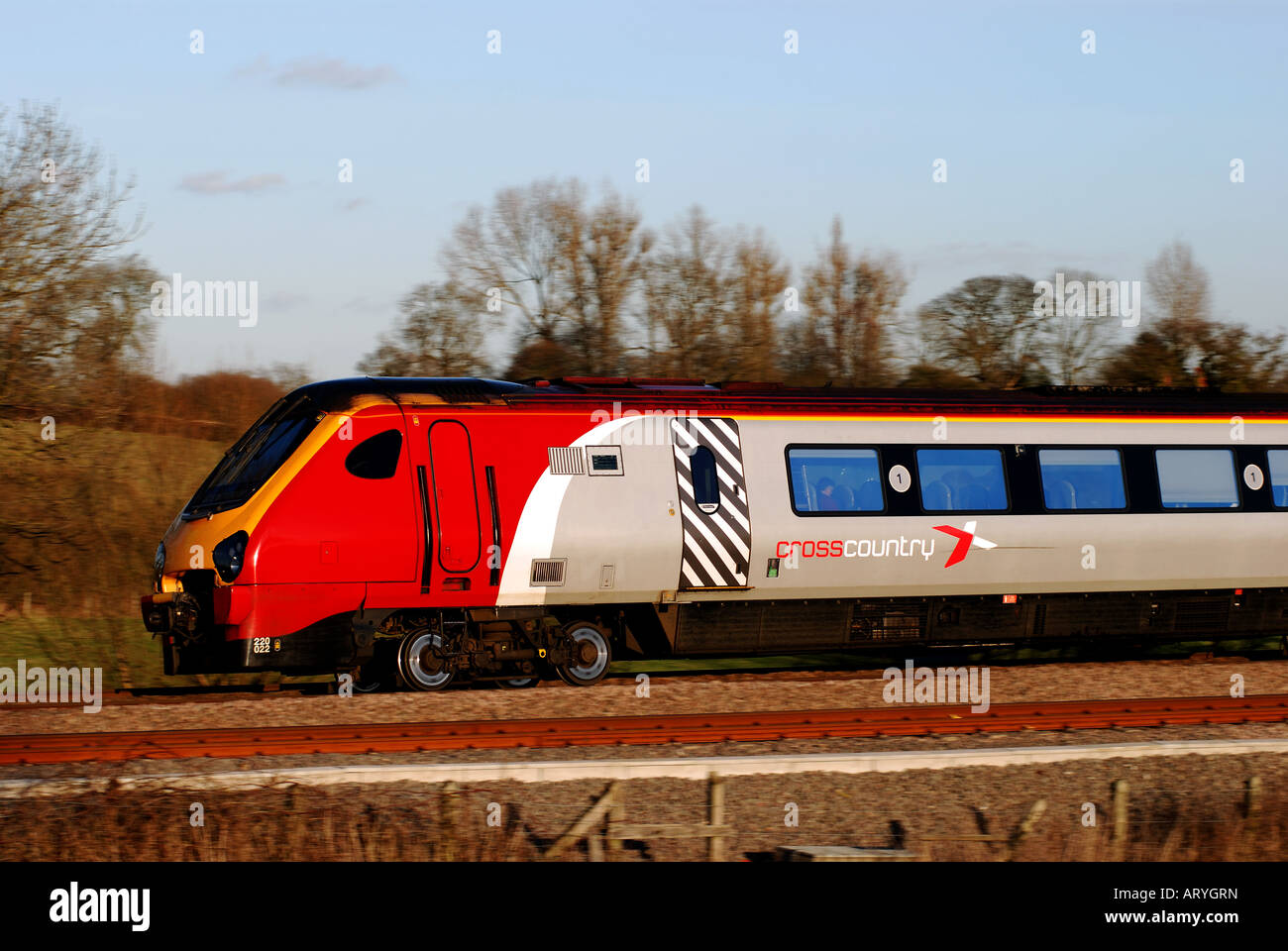 Cross Country Voyager diesel train at Hatton, Warwickshire, England, UK ...