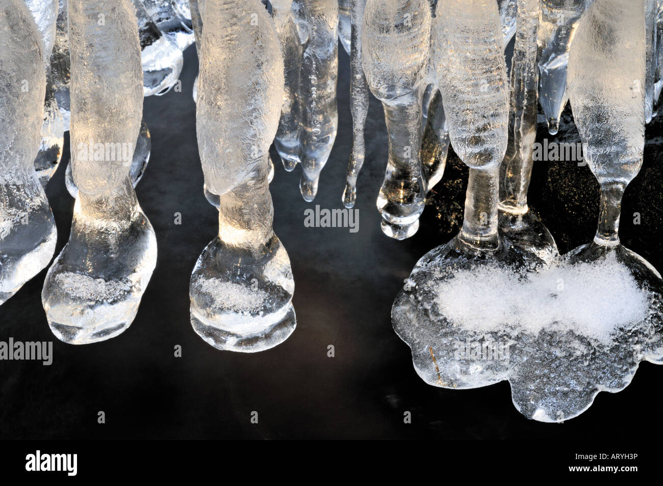 "Ice Shoes“, Limbach, nature park Odenwald, Germany Stock Photo - Alamy