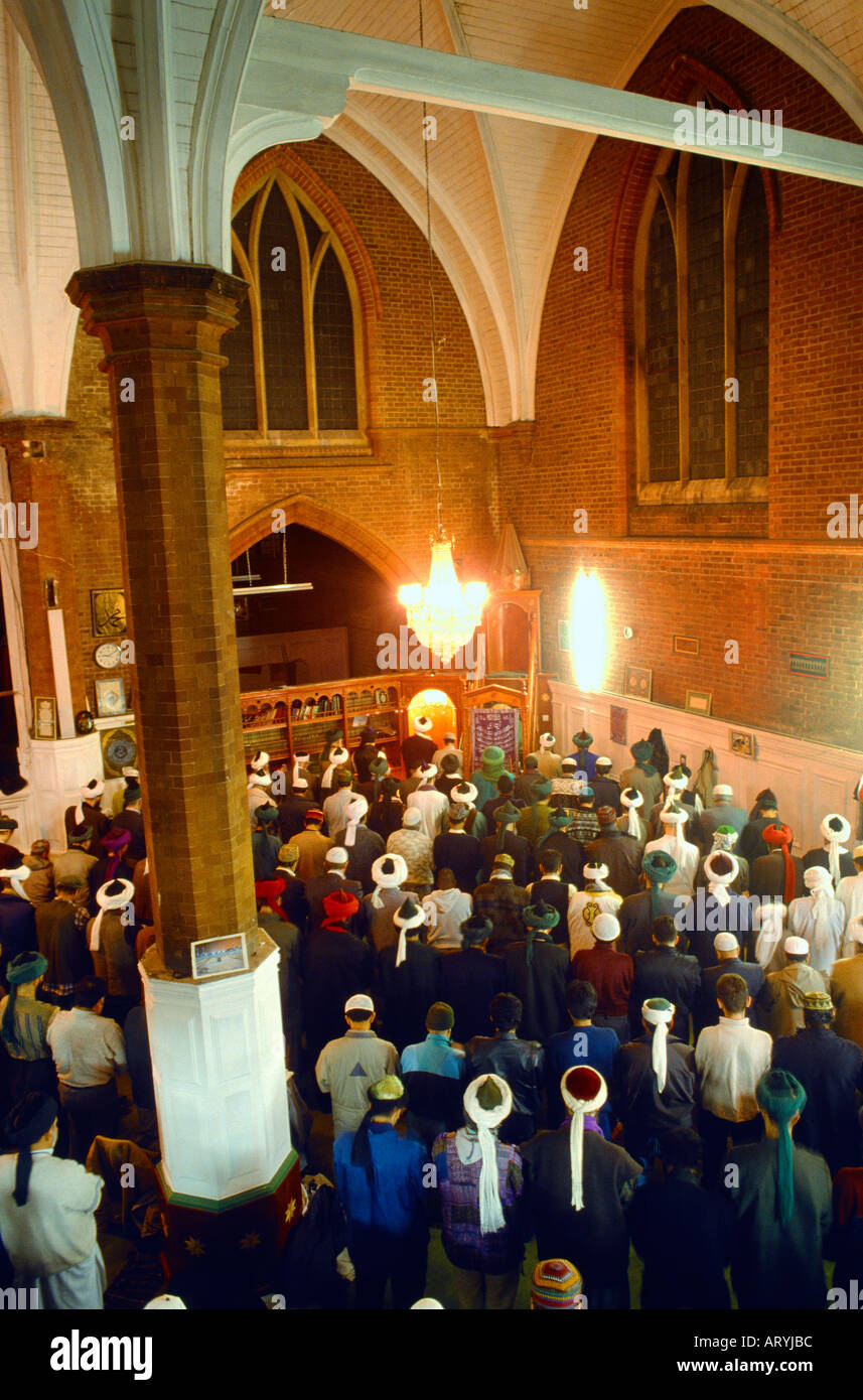 Mosque Peckham London Interior Men Praying Ramadan Prayer Stock Photo ...
