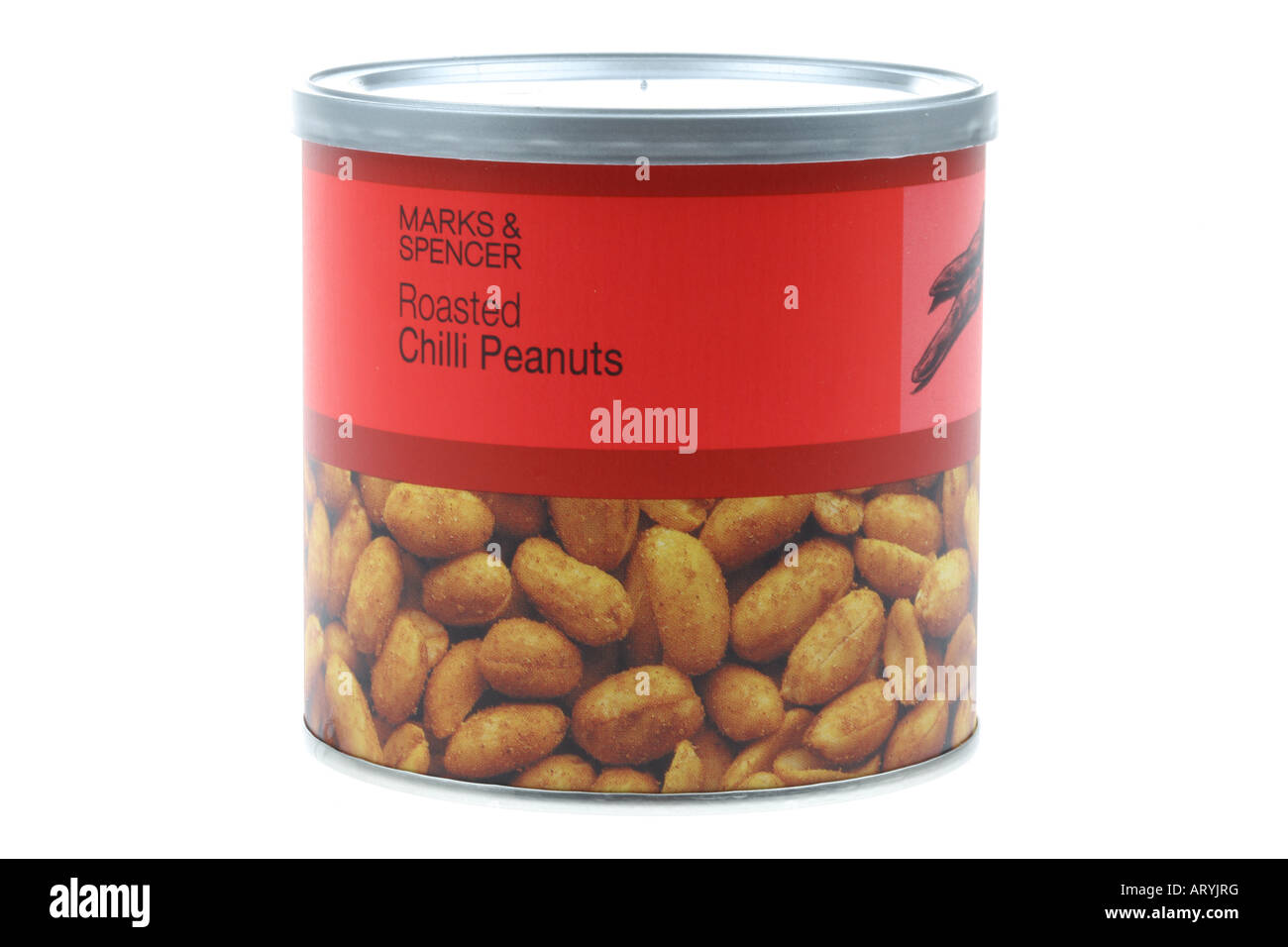 Roasted chilli nuts peanuts tub pot snack marks spencer Cut Out Stock ...
