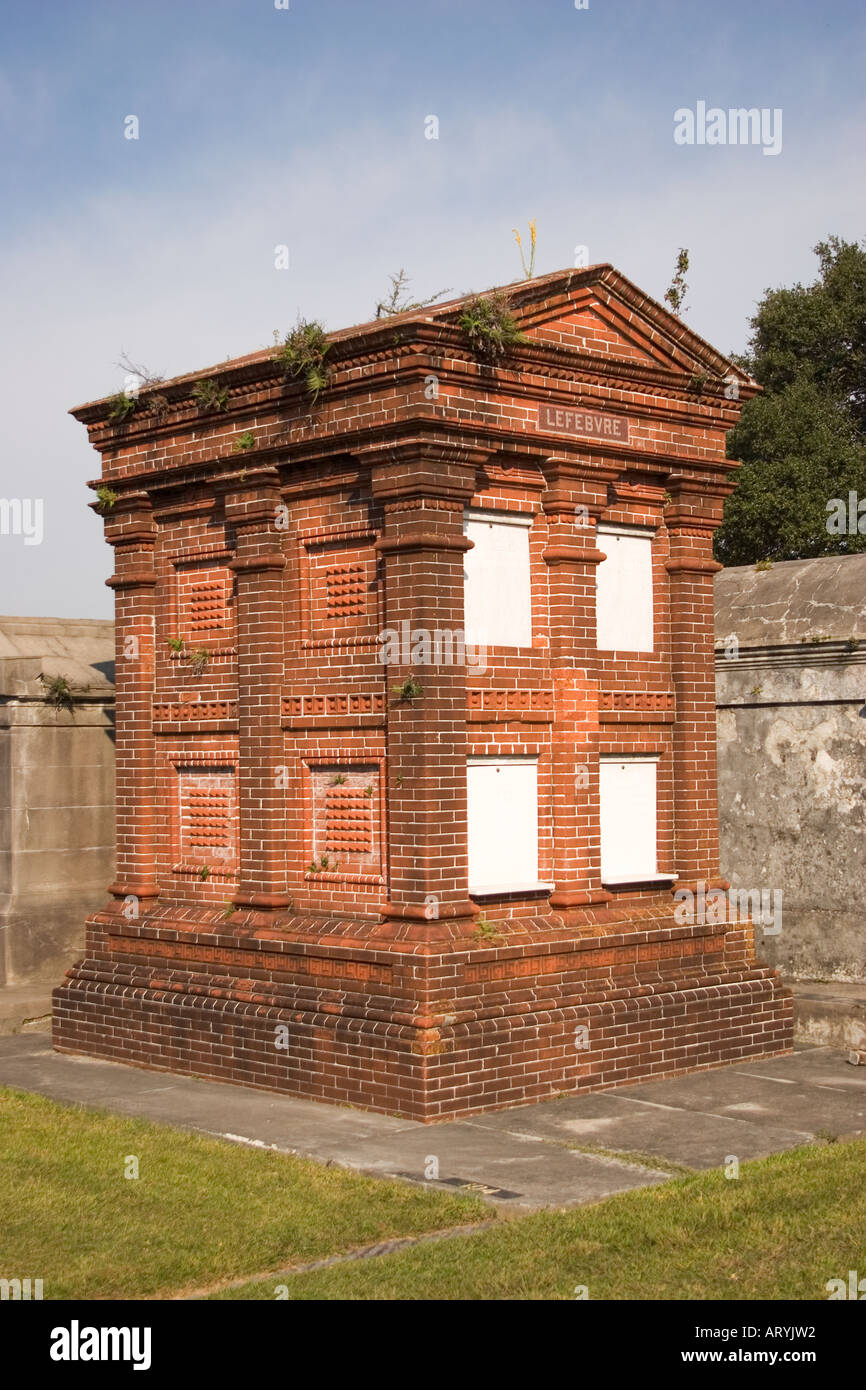 Antique brick vault tomb in Metairie Cemetery, New Orleans, Louisiana ...