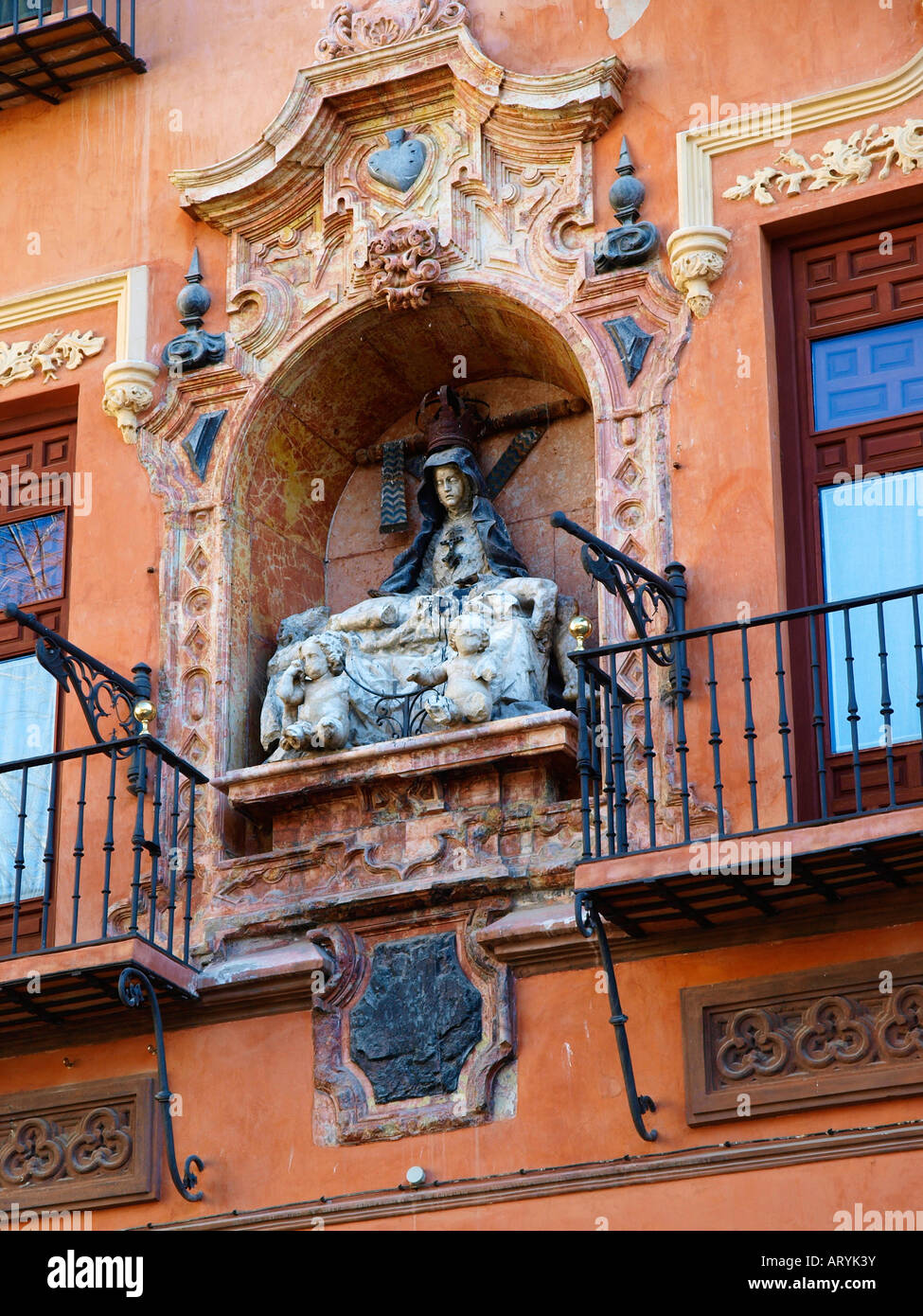 Detail of the former University building founded by Charles I in 1526 ...