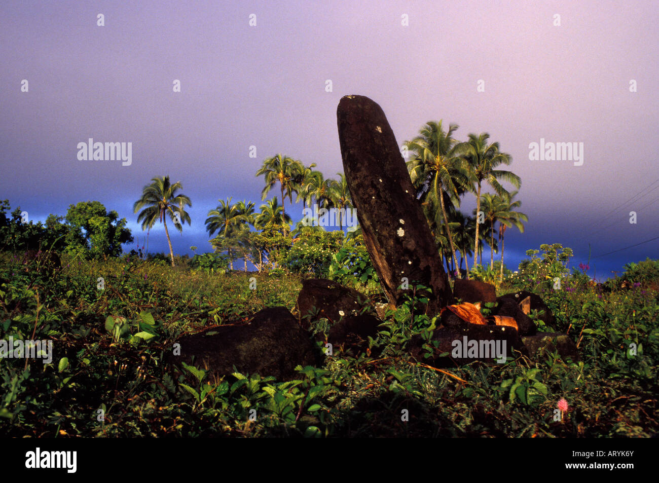Poliahu heiau, Hawaiian temple, Wailua, Kauai Stock Photo - Alamy