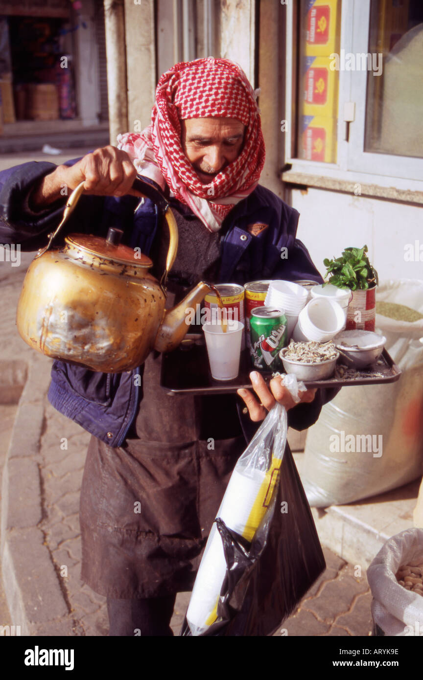 Old Jordanian Man selling Mint Tea Amman Jordan The Middle East Stock ...