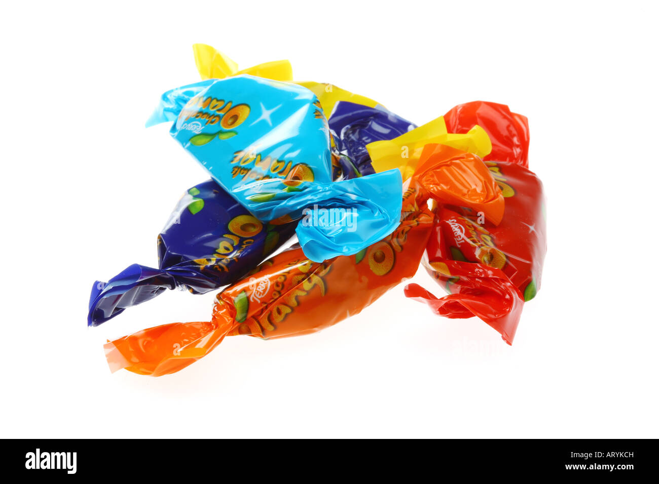 Chocolate Orange Segments Stock Photo - Alamy