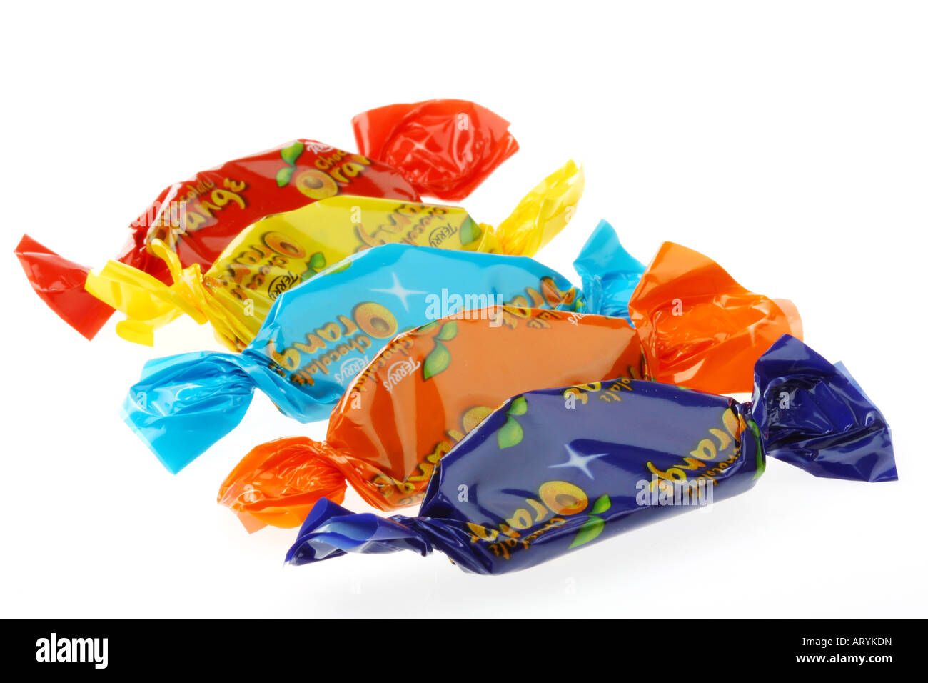 Chocolate Orange Segments Stock Photo - Alamy