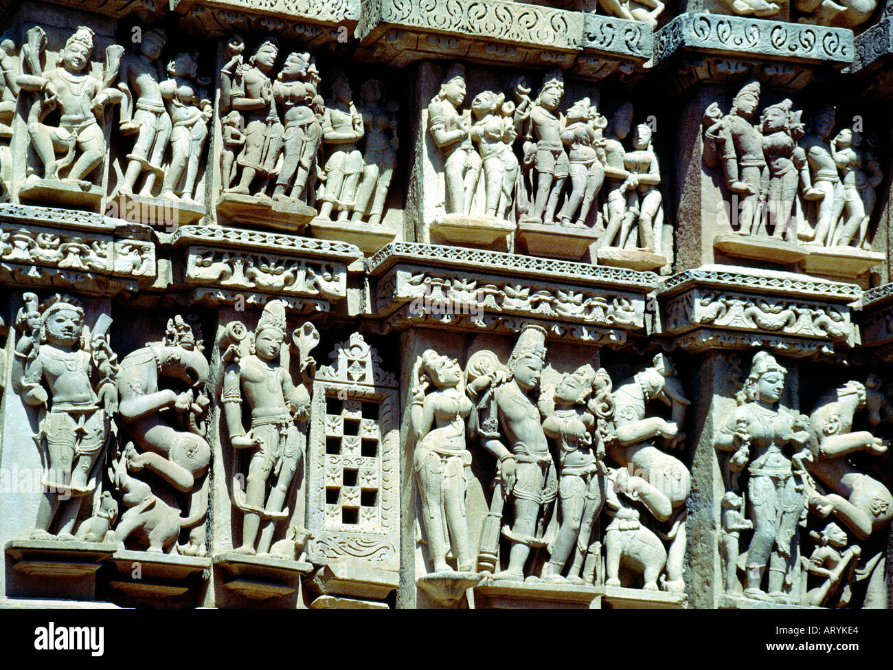 Khajuraho India Lakshmana Temple Detail Stock Photo - Alamy