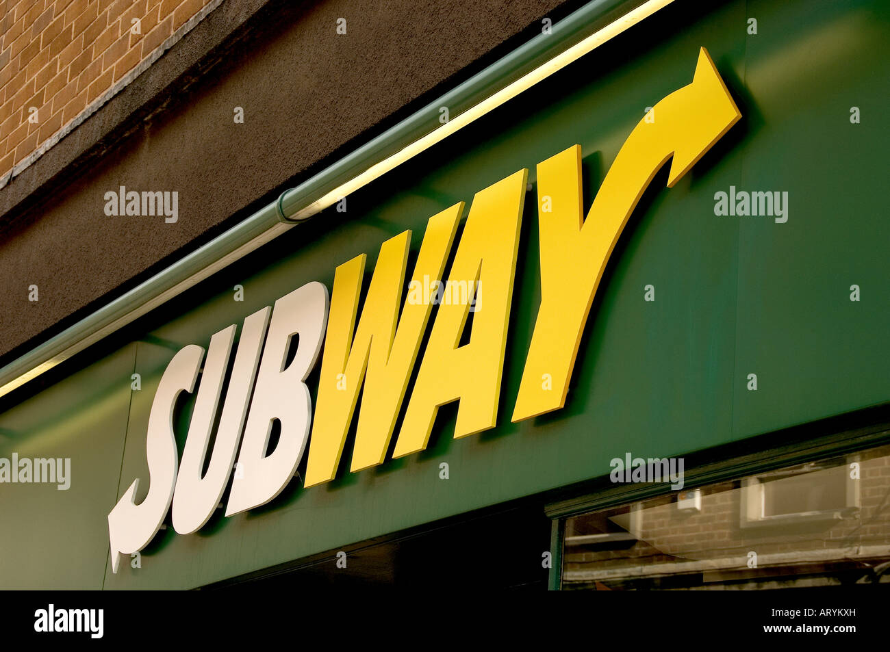 Subway sandwich shop sign York North Yorkshire England UK United ...