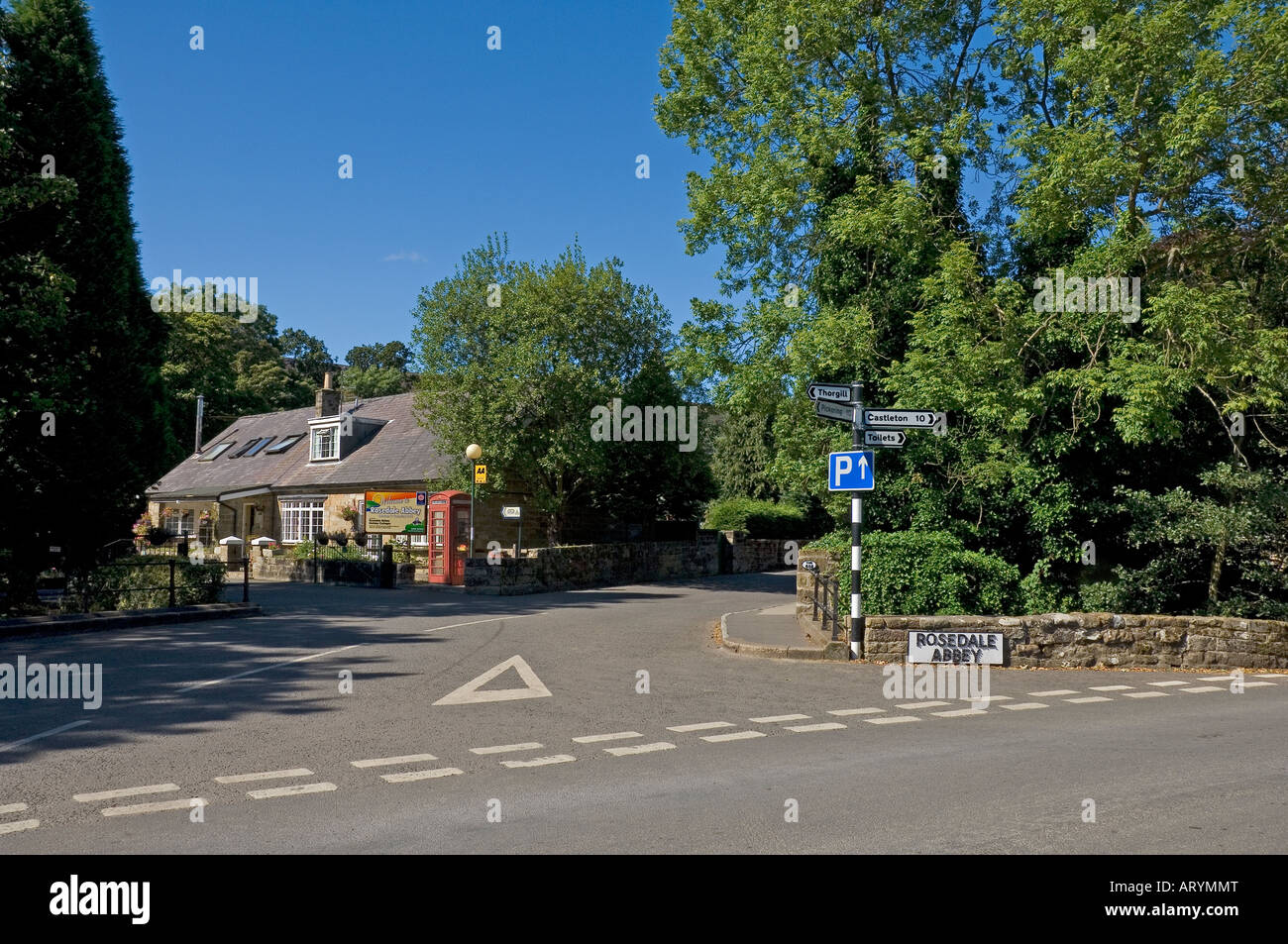 Rosedale Abbey village in summer North York Moors National Park North ...