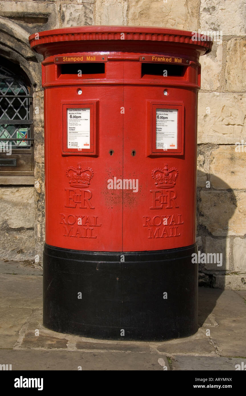 Red letter box postbox York North Yorkshire England UK United Kingdom ...