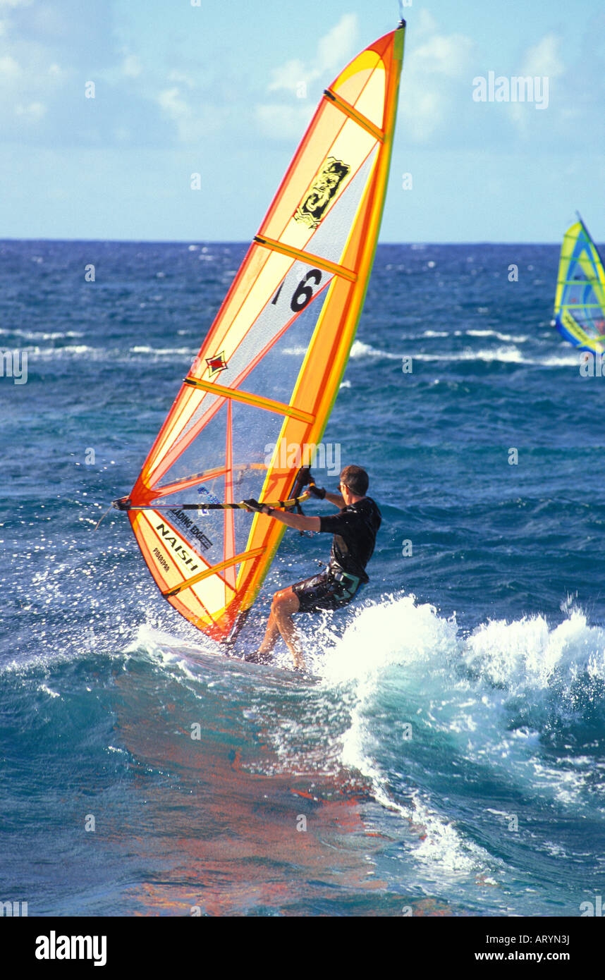 Windsurfer Windsurfing Beach Park On High Resolution Stock Photography ...