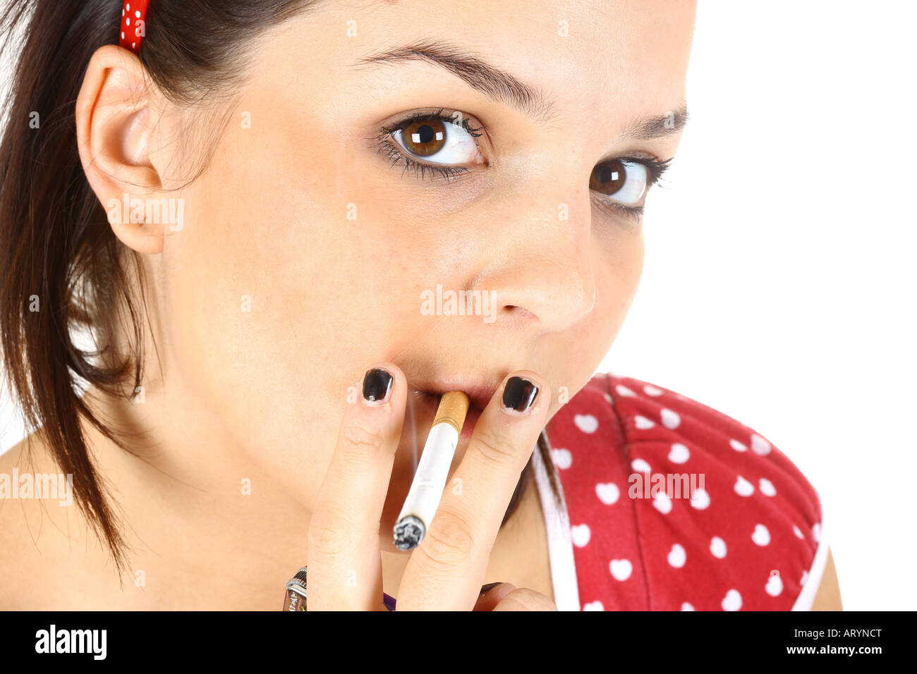 Teenage Girl Smoking Stock Photo - Alamy
