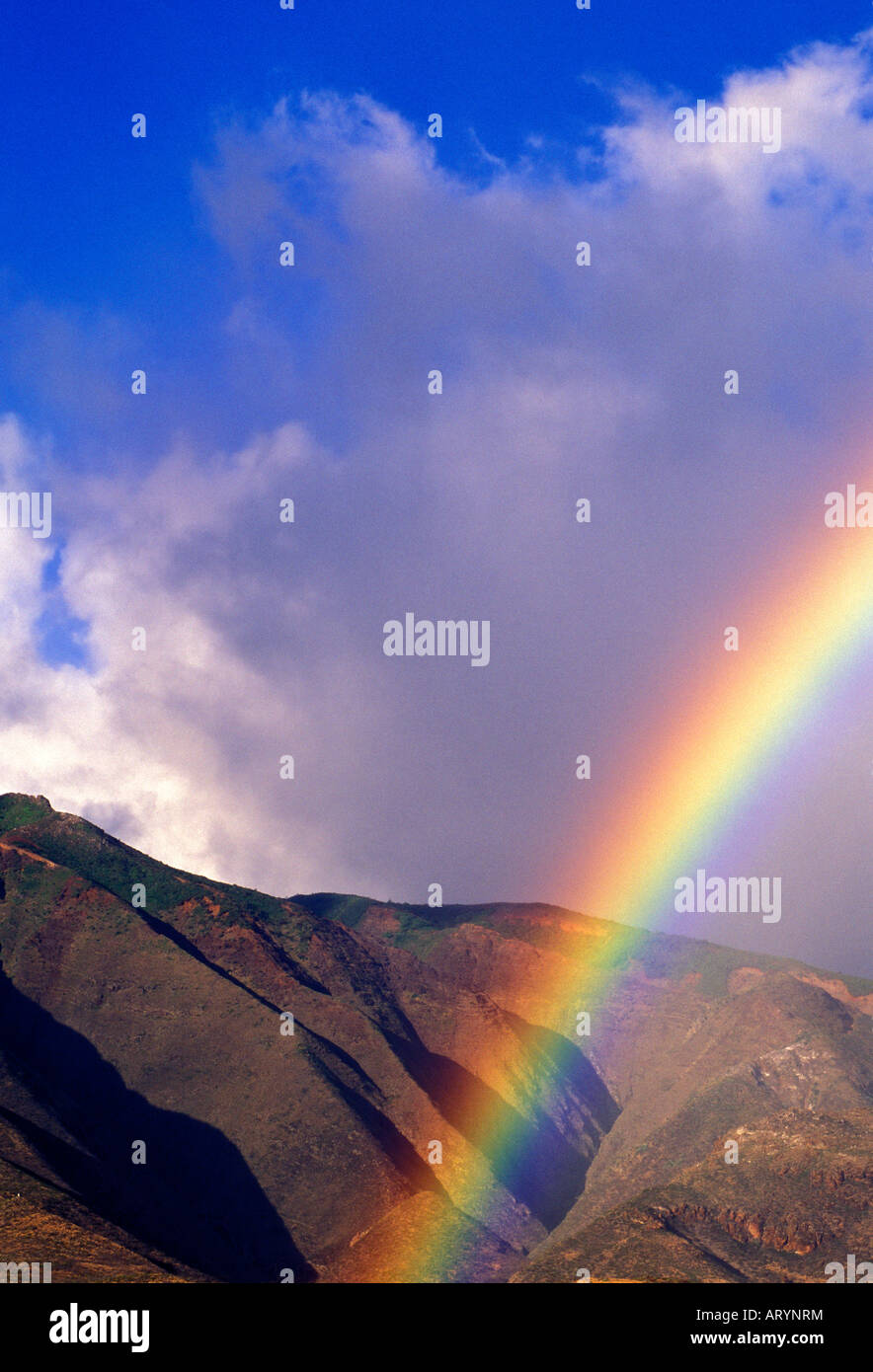 Rainbow seen over the West Maui Mountains south of Lahaina Town. The ...
