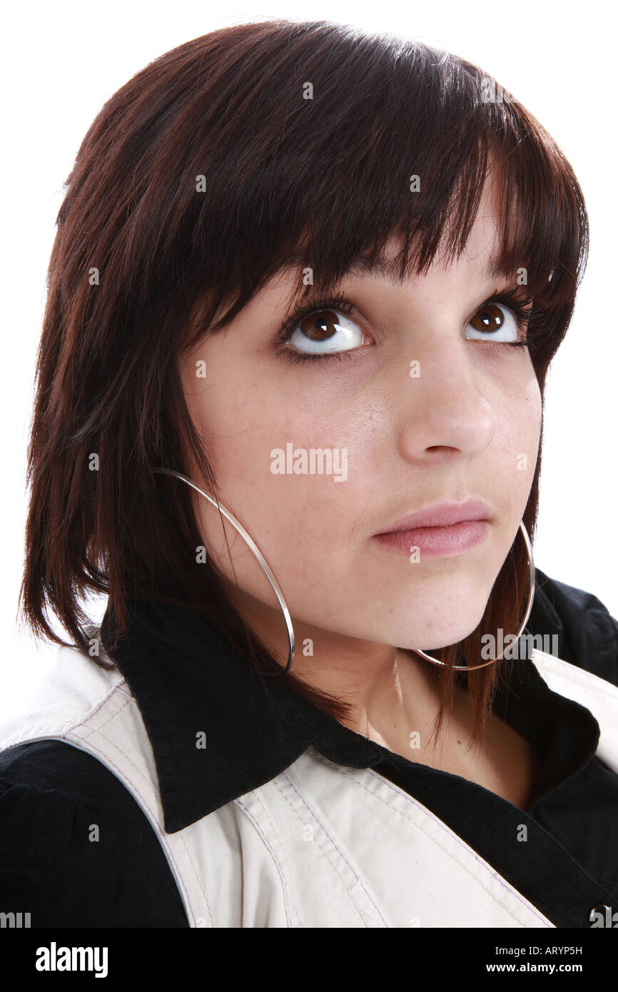 Teenage Girl Thinking Stock Photo - Alamy