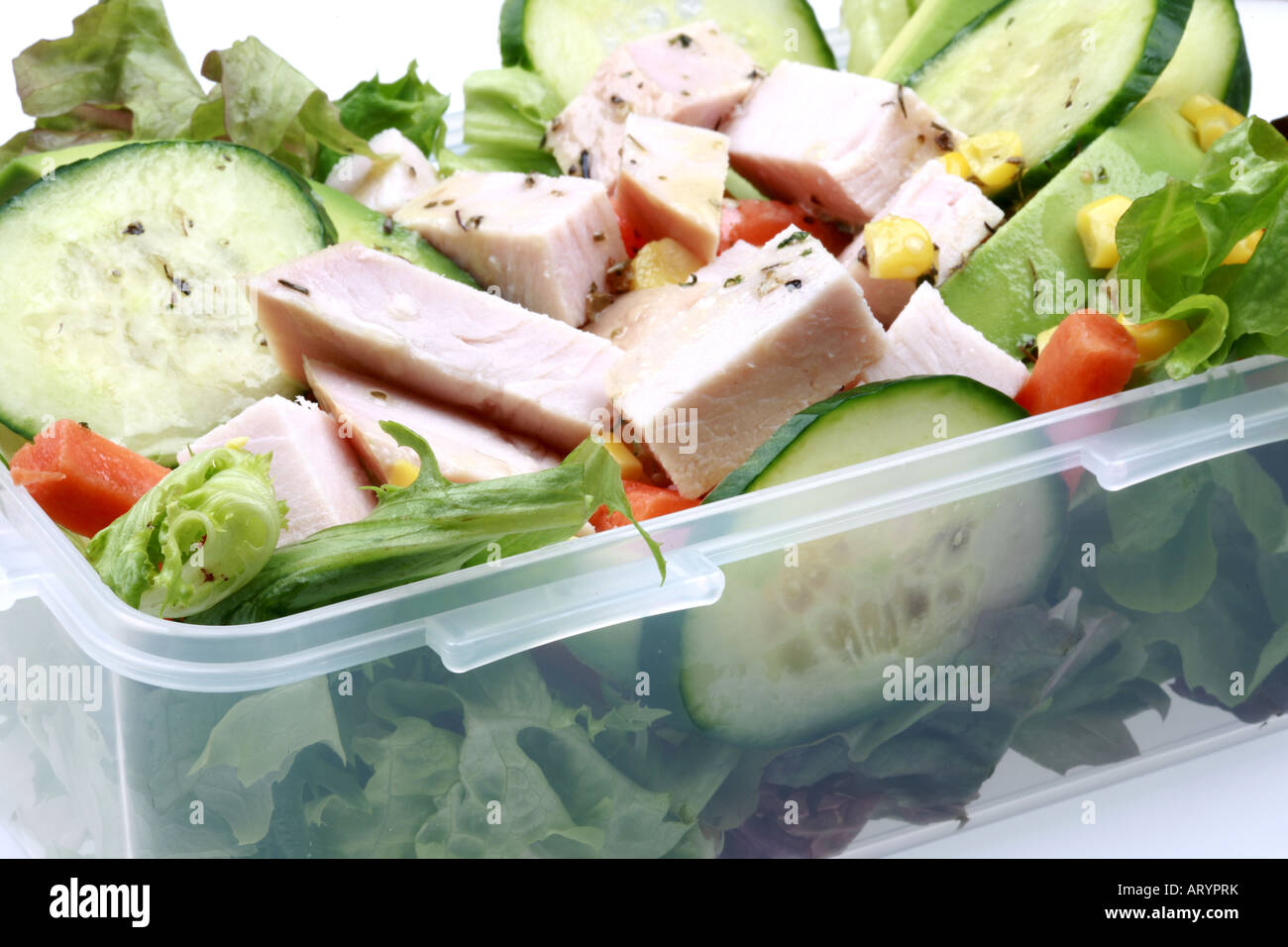 Turkey Salad Lunch Box Stock Photo - Alamy