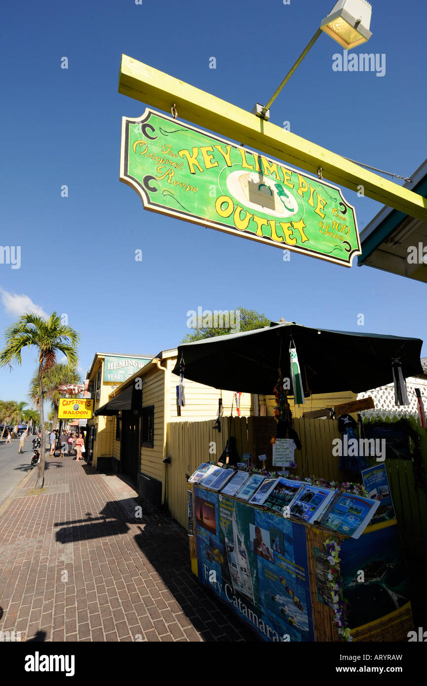 colorful businesses at Key West Florida Stock Photo - Alamy