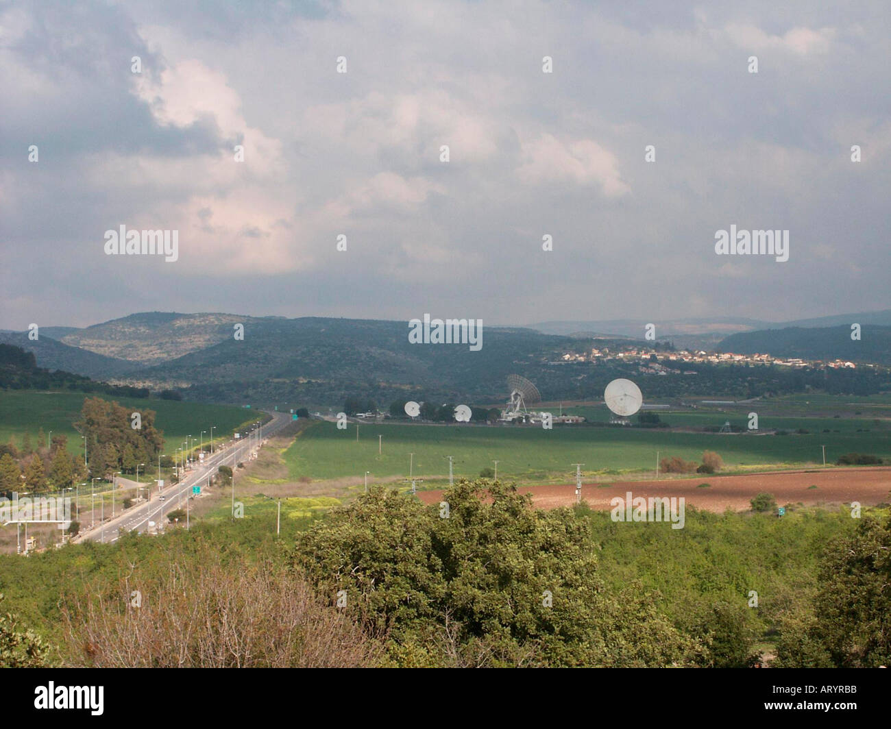 Israeli satellite communication center Emek Haela Israel Stock Photo ...