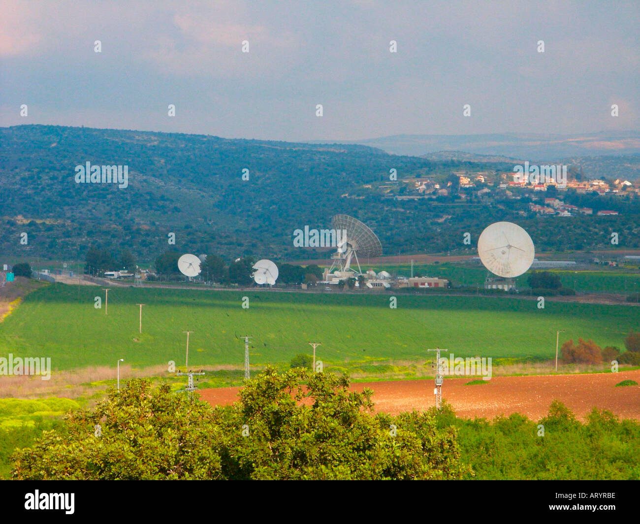Israeli satellite communication center Emek Haela Israel Stock Photo ...