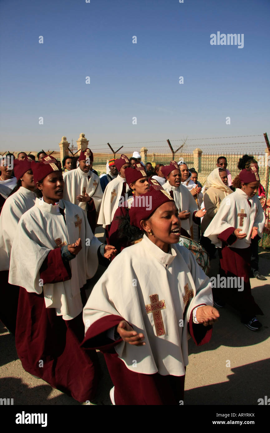 Jordan Valley Qasr al Yahud Ethiopian Orthodox pilgrims celebrates the ...