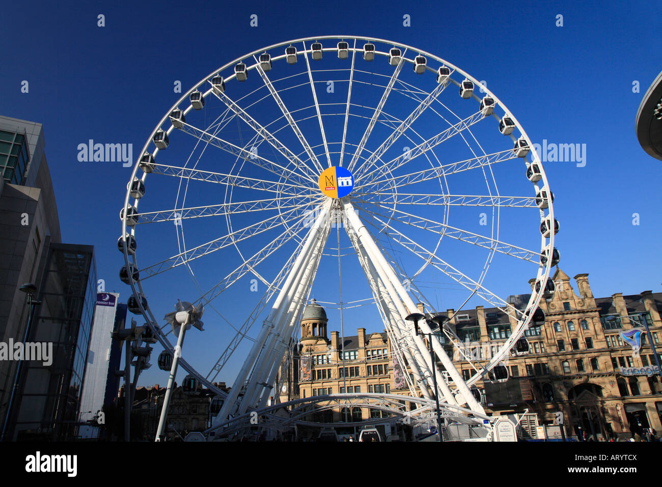 The Wheel of Manchester in Exchange Square, Manchester, England, UK ...