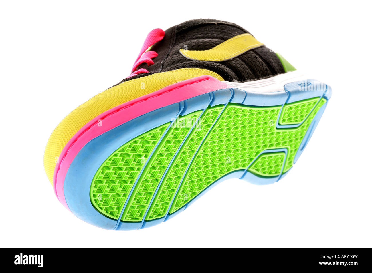 Multicoloured Fashionable Trainers Colourful Soles In high Fashion ...