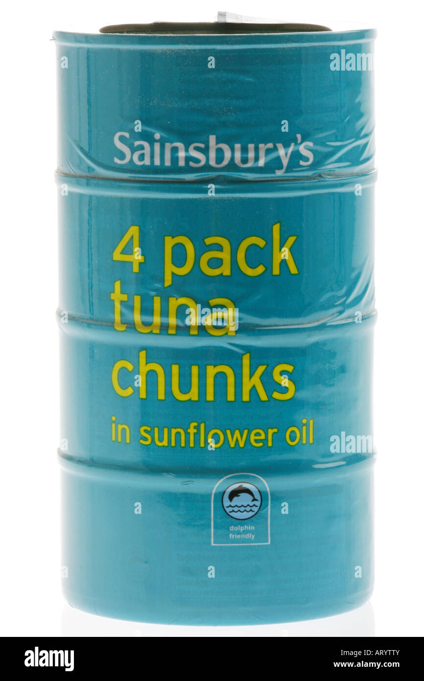 Tuna in spring water cans tins 4 pack healthy hi-res stock photography ...