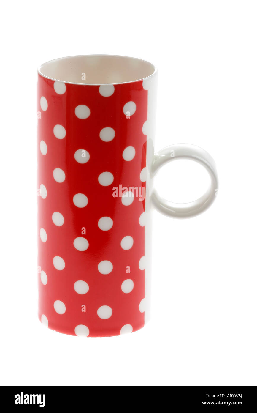 Red Spotted Mug Stock Photo - Alamy