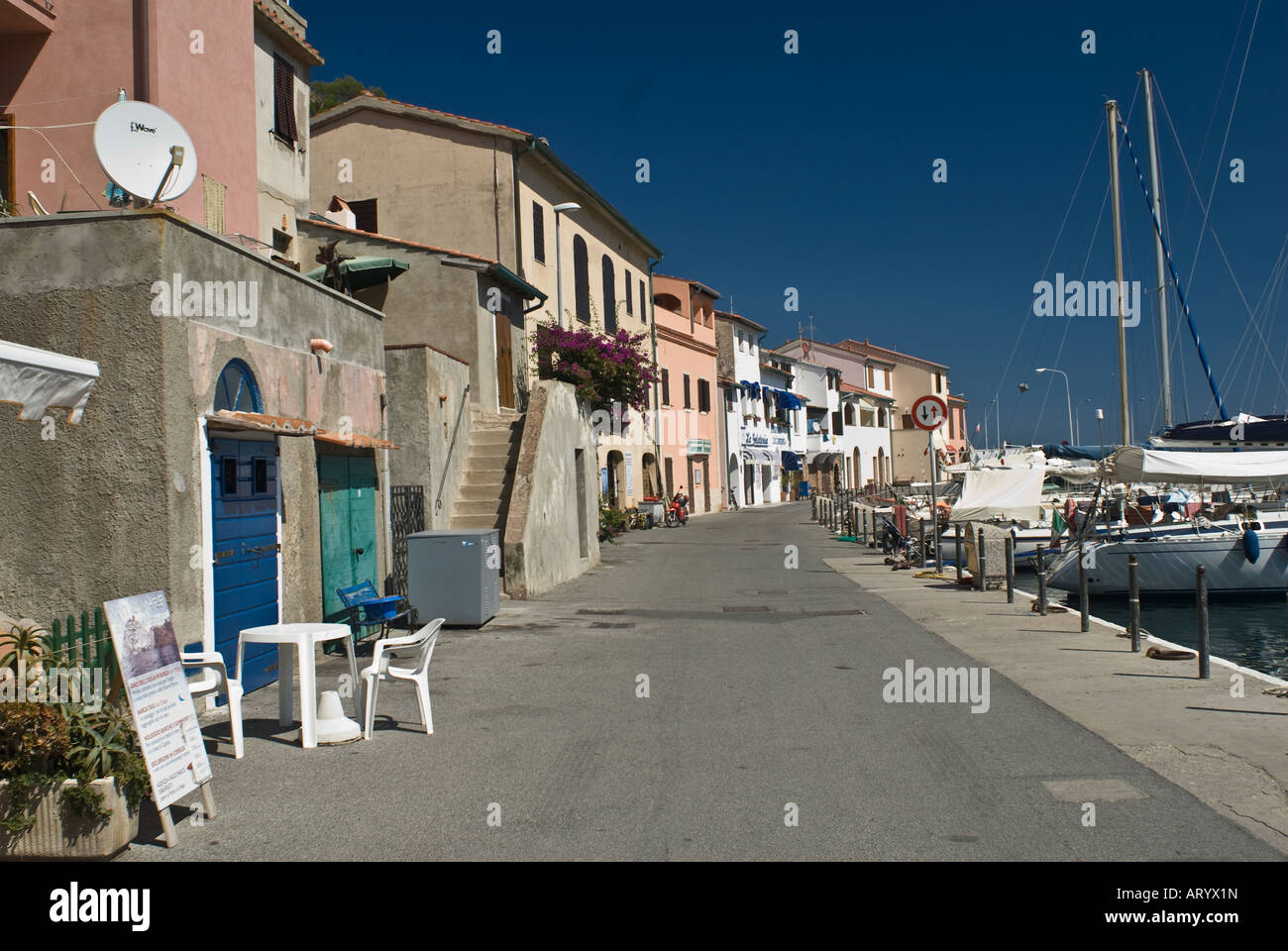 Harbour of Capraia Island, Tuscany, Italy Stock Photo - Alamy