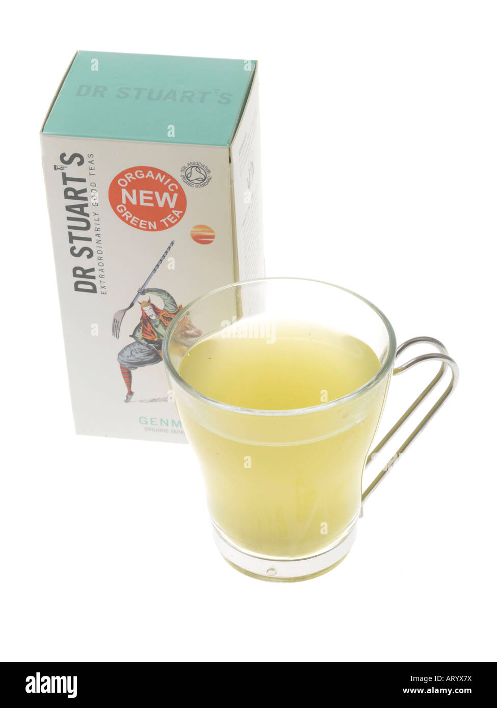 Green tea dr stuarts organic herbal drink bag teabag box hi-res stock ...