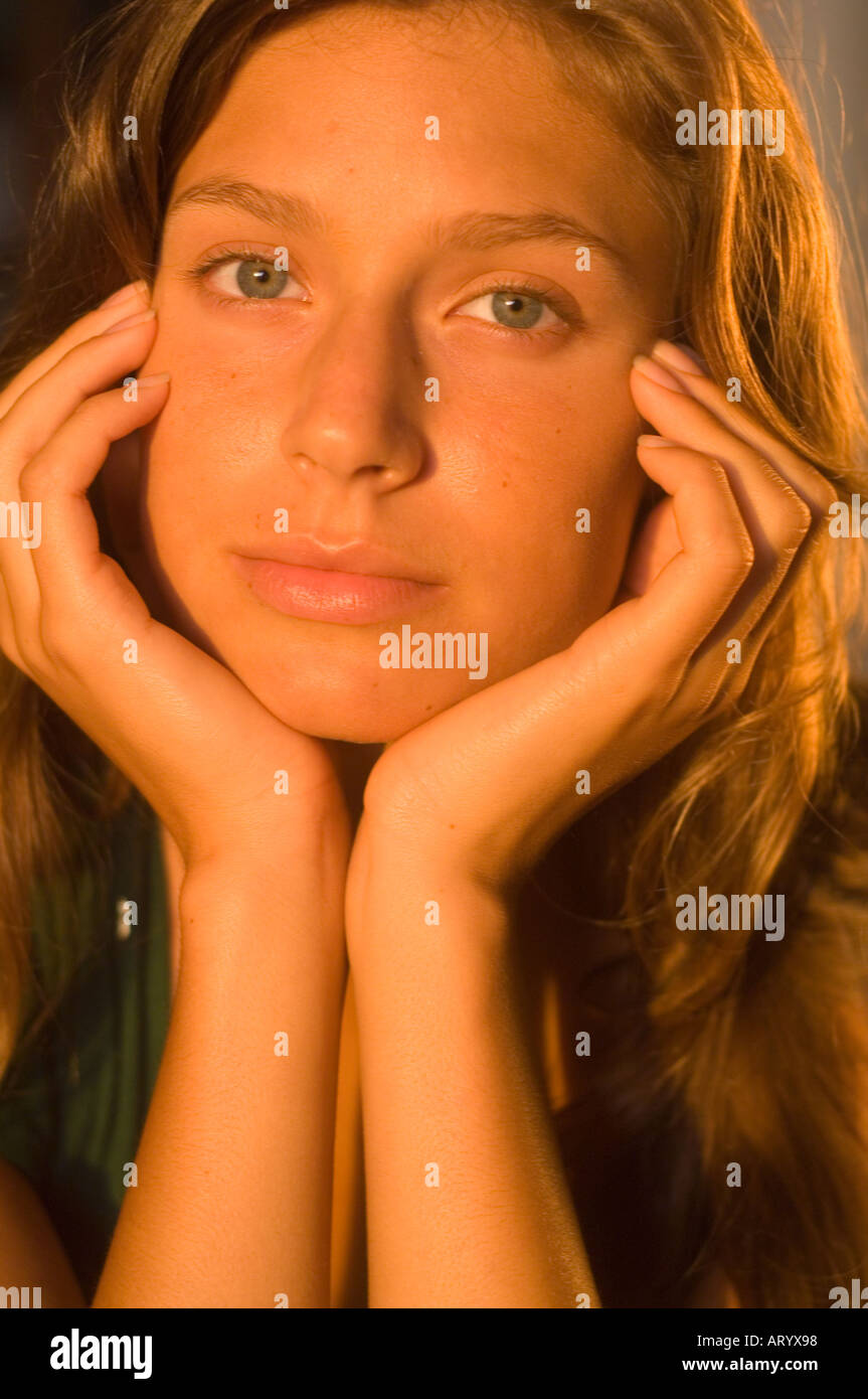 Beautiful russian young brunette woman hi-res stock photography and ...