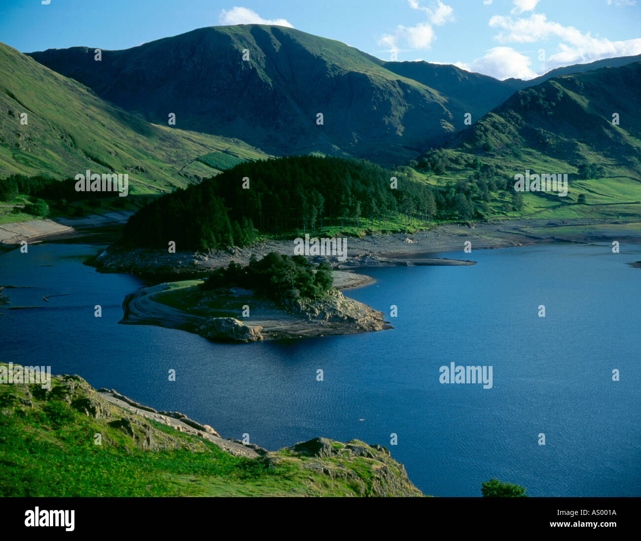 View down on to Haweswater reservoir and over The Rigg towards High ...